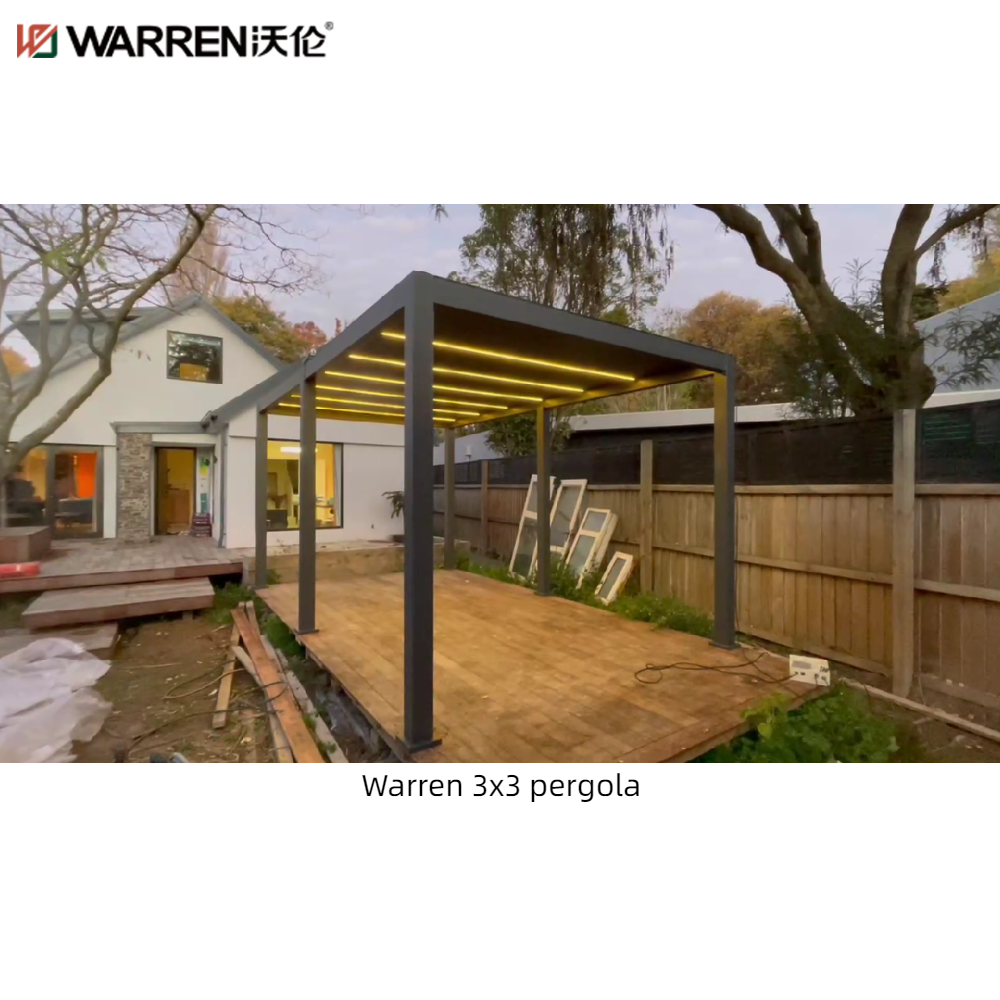 Warren 3x3 Aluminium Pergola With Outdoor Patio Louvered Roofing ...